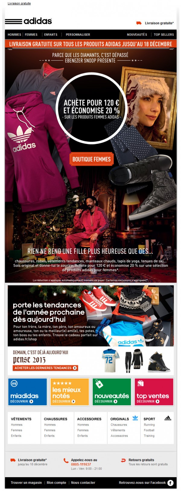Galerie de newsletters Adidas Shop - Achète pour 120€ et économise 20 % ...